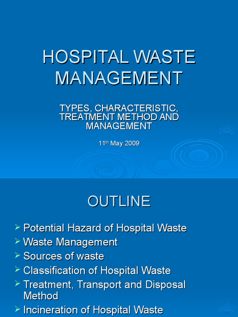 Hospital Waste Manajemen | PDF | Incineration | Waste Management