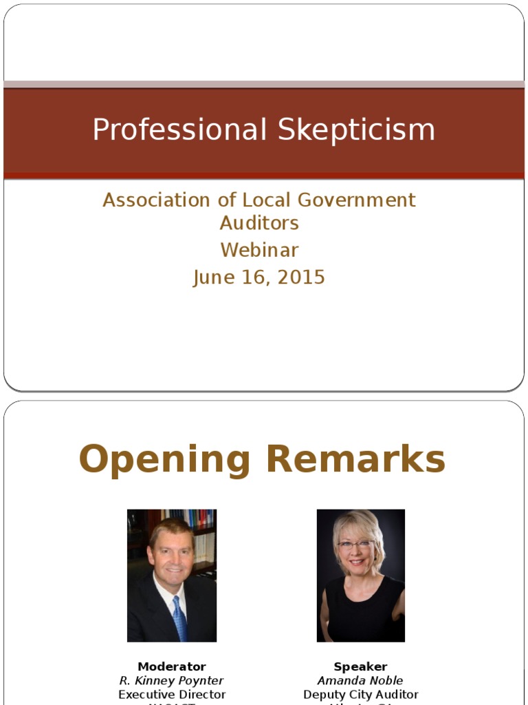 Professional Skepticism 2015 ANoble WEB FULL PRESENTATION | PDF ...