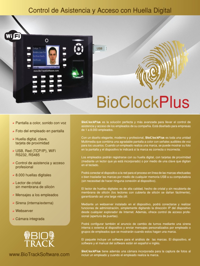 Bio Clock Plus Espanol Brochure | Descargar gratis PDF | Wifi | Red de ...
