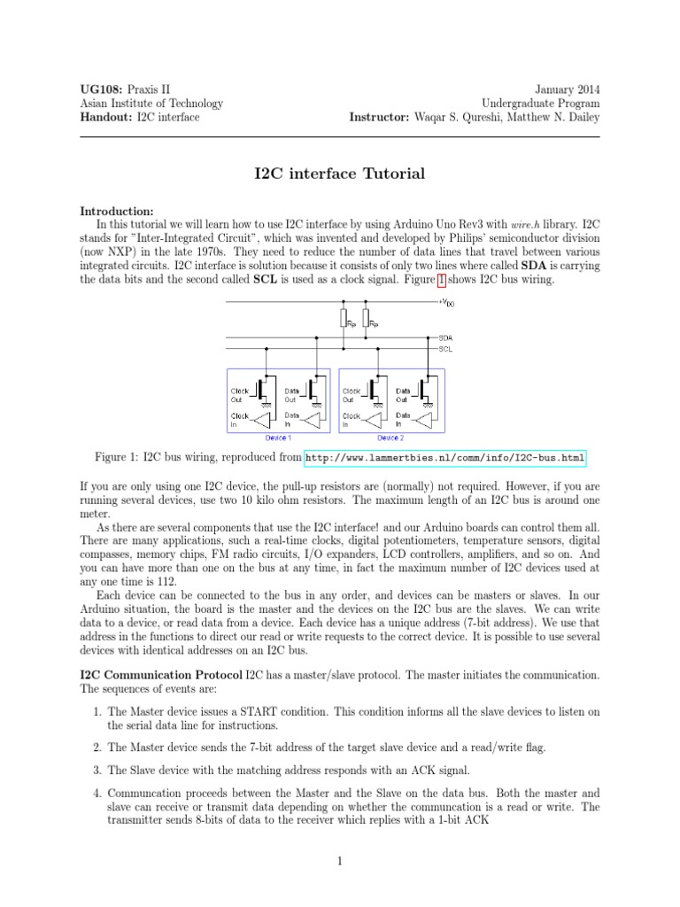 I2C Interface Tutorial | PDF | Computer Data | Computer Engineering