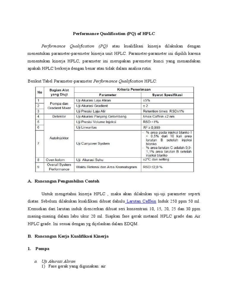 Performance Qualification | PDF