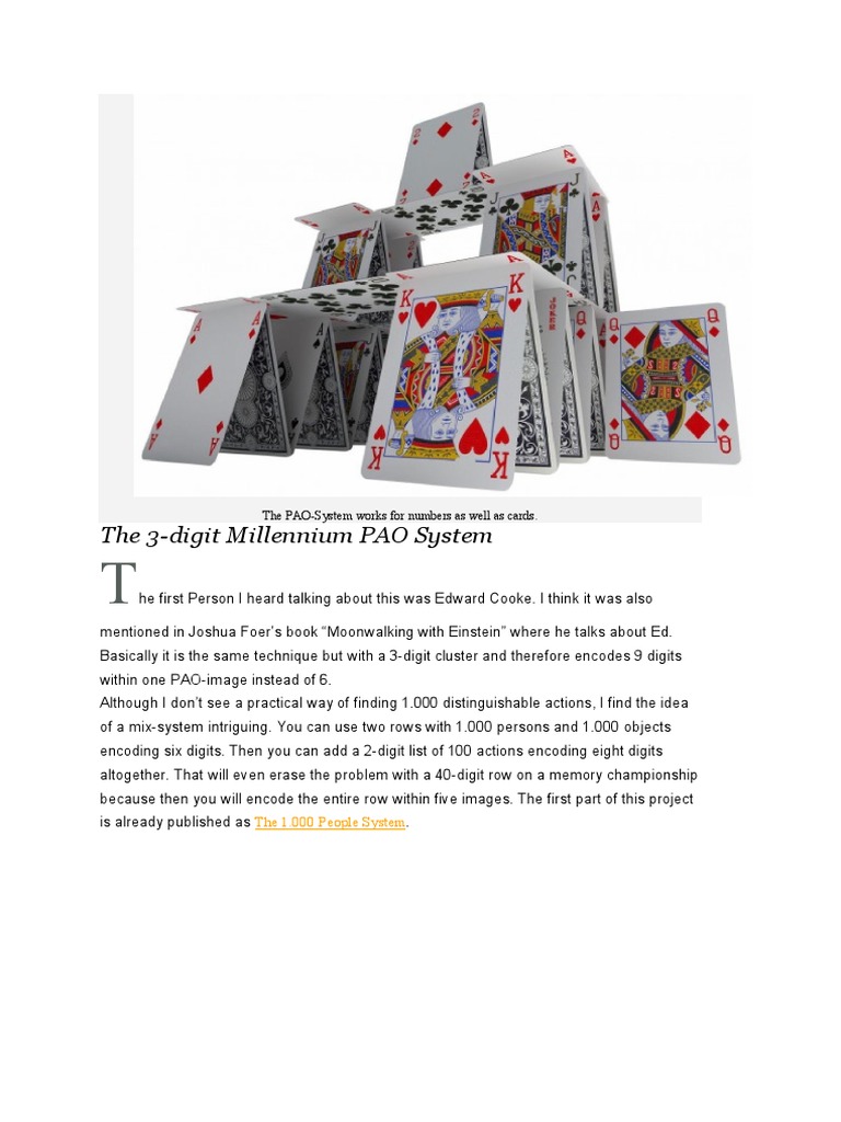 Remember Any Number With the Major Memory System