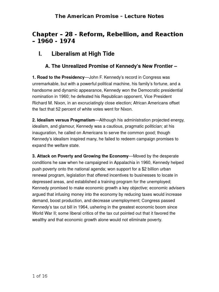 Class Lecture Notes 28 | African American Civil Rights Movement (1954 ...