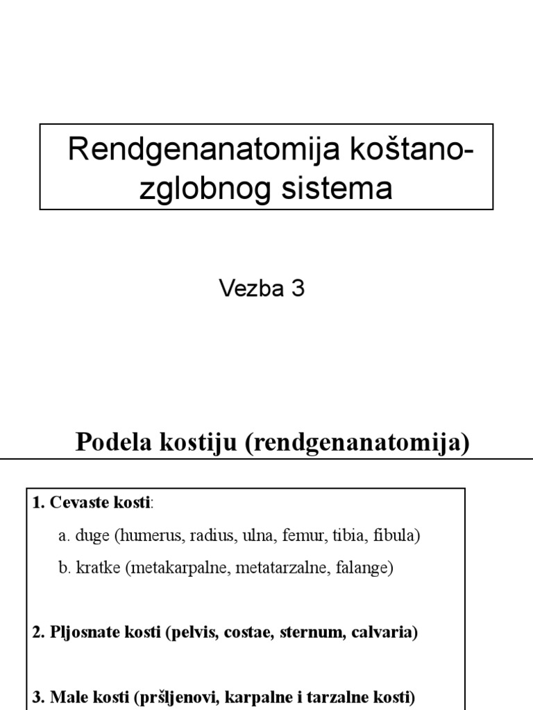Kostano Zglobni Sistem Vezba | PDF