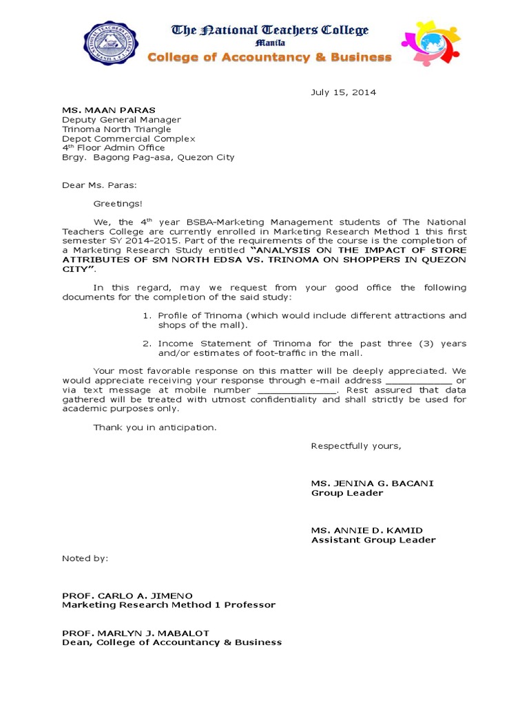 Proforma Request Letter | PDF
