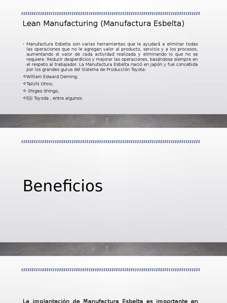 Introduccion A La Manufactura Esbelta | PDF | Lean Manufacturing | Calidad (comercial)