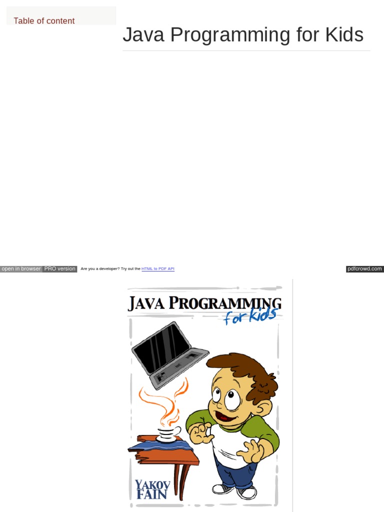 Java For Kids | PDF | Java (Programming Language) | Data Type