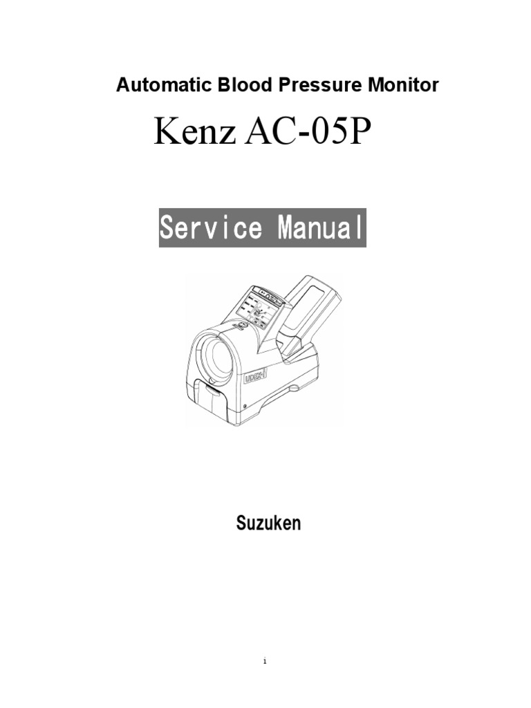 NIBP Digital KENZ AC-05P - Service Manual | PDF