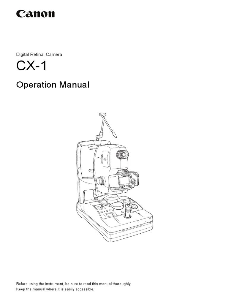 Digital Retina Camera CANON CX-1 Operation Manual | PDF | Electrical ...