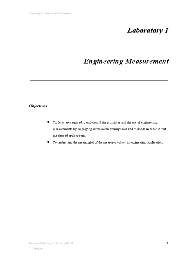 Dimensional Measurement Techniques in Engineering | PDF | Technology ...