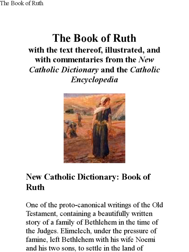 Commentary on the Book of Ruth | PDF | Book Of Ruth | Ruth (Biblical ...