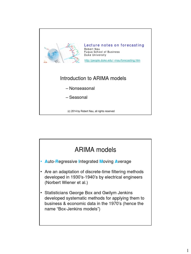 ARIMA Models Explained: An Introduction to Forecasting Techniques | PDF ...