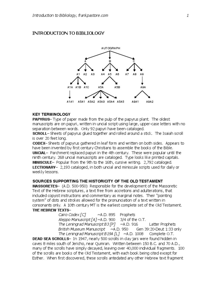 Introduction To Bibliology: Key Terminology | PDF