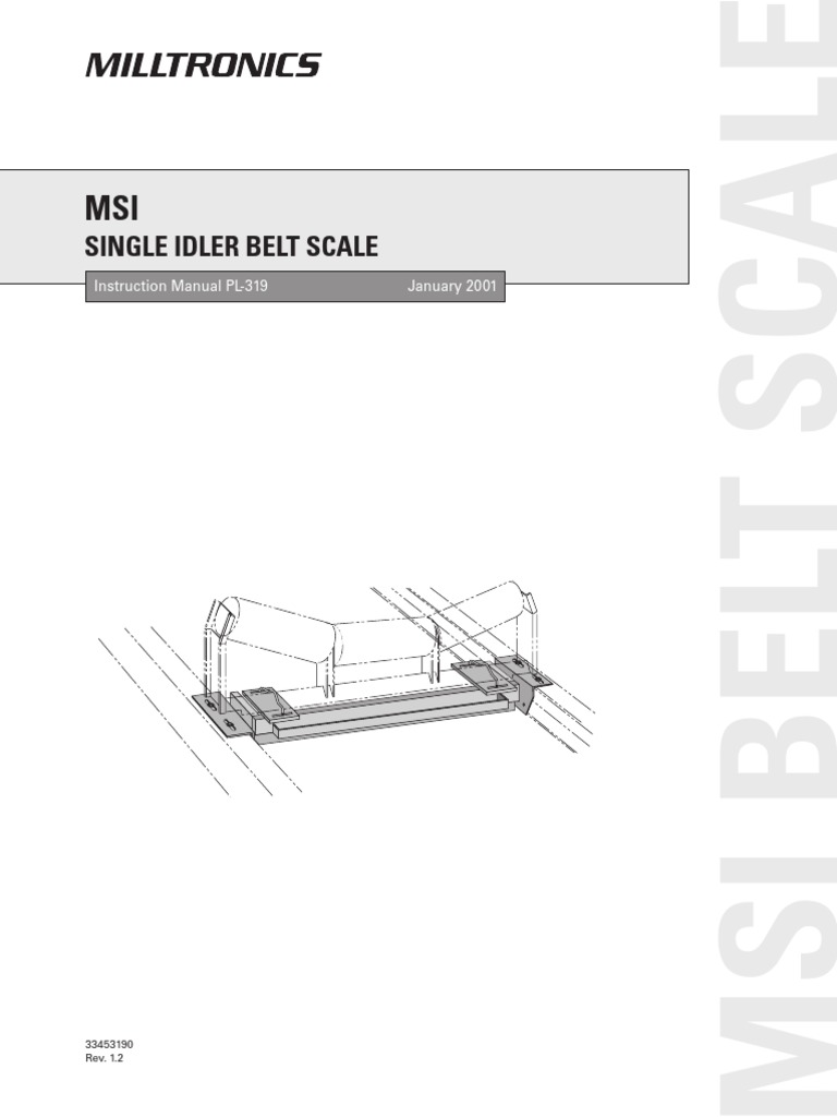 Msi Belt Scale | PDF | Calibration | Belt (Mechanical)