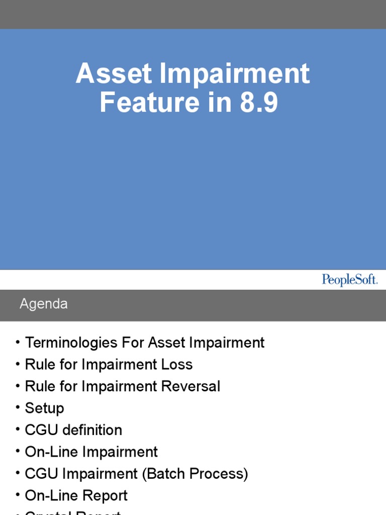 Asset Impairment Process Overview | PDF | Computing | Business Economics