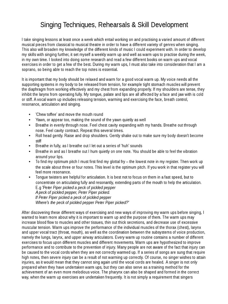 Singing Warm Ups Download Free Pdf Singing Vocal Pedagogy