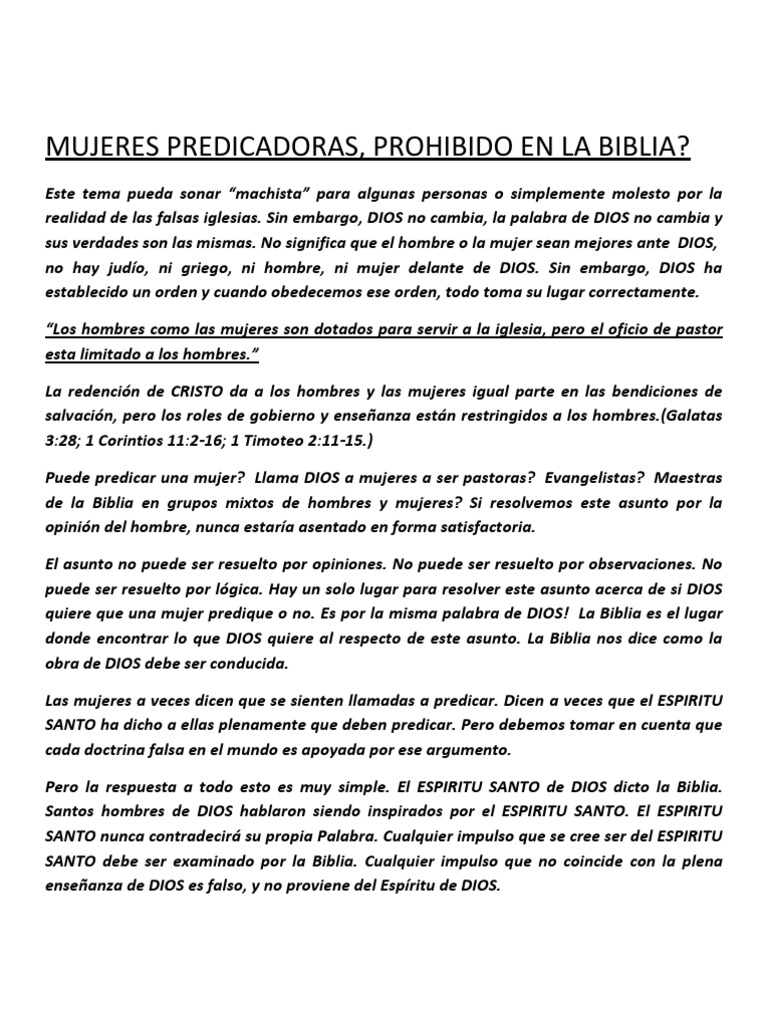 Mujeres Predicadoras | PDF | María, madre de Jesús | Profeta
