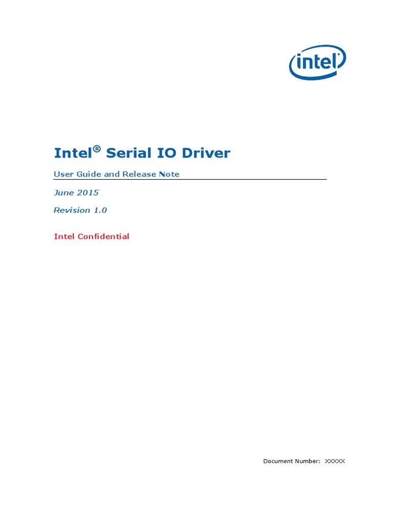 Intel(R) Serial IO - Bring Up Guide and Release Note Rev1p0 ...