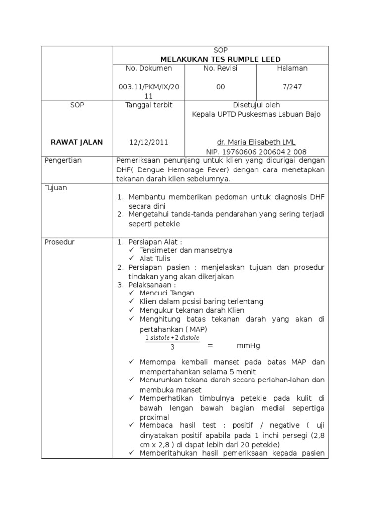 SOP Test Rumple Leed | PDF