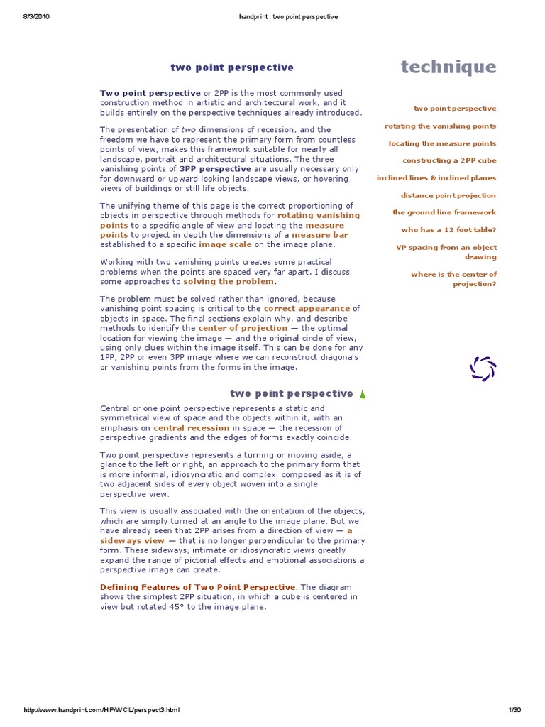 Handprint - Two Point Perspective - 3 | PDF | Perspective (Graphical ...