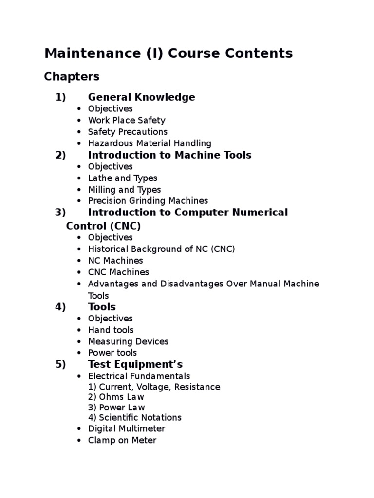 Comprehensive Maintenance Course Overview | PDF | Computers