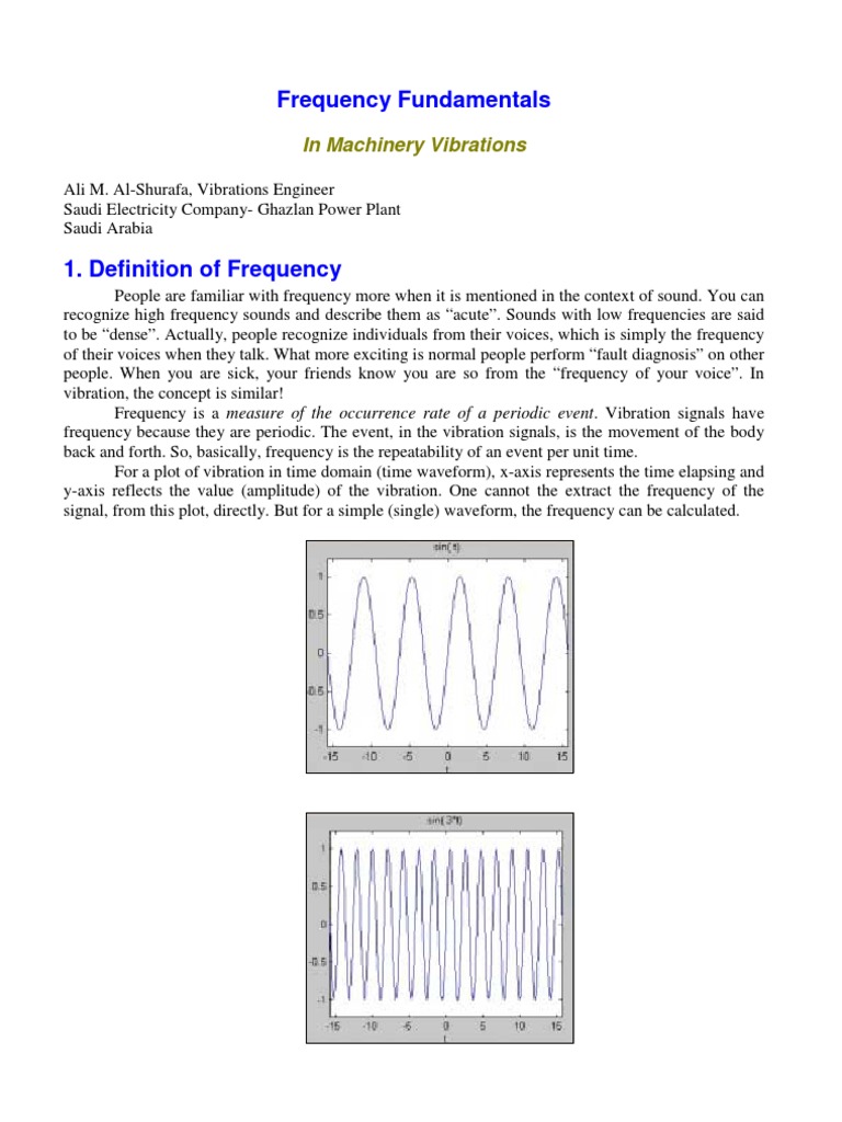 Frequency Fundamentals In Machinery Vibrations Pdf