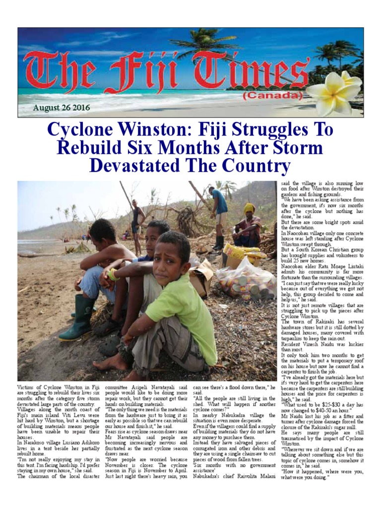 FijiTimes - August 26 2016 For | PDF | Vocational Education | Fiji