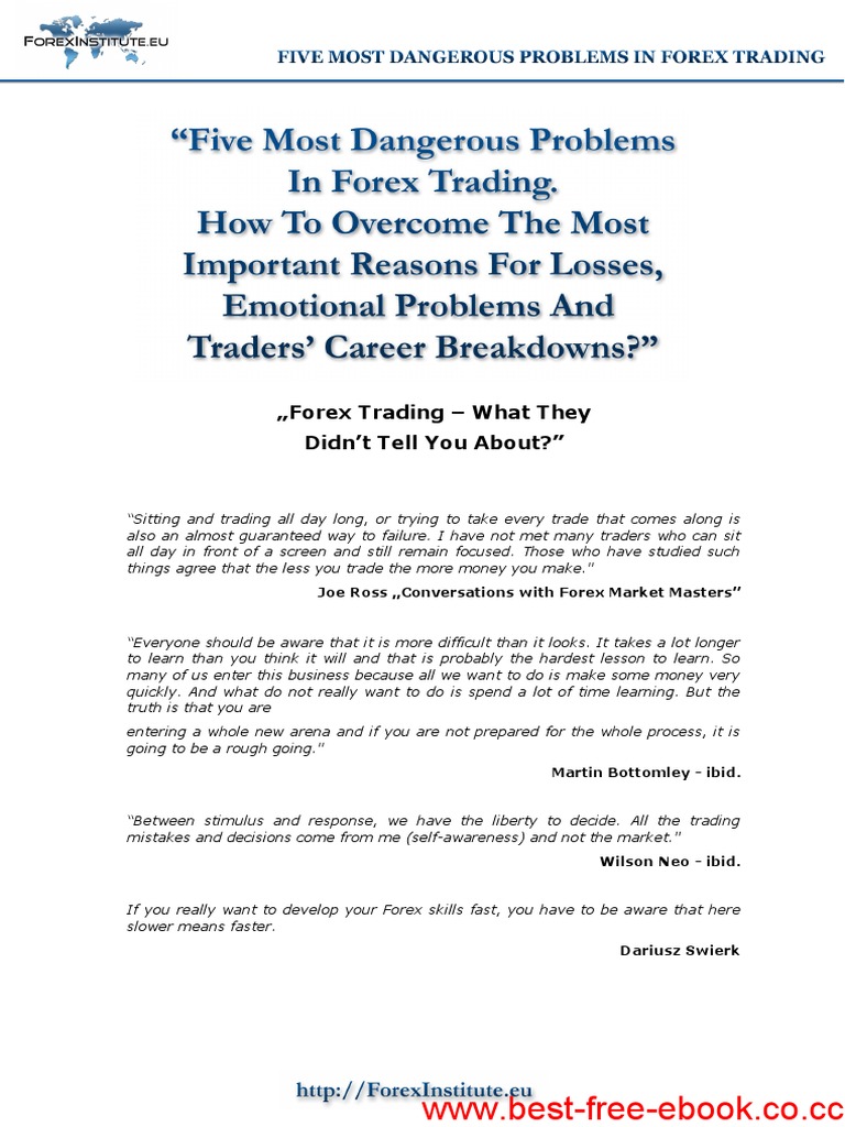 5 Most Dangerous Problems in Forex Trading PDF | PDF
