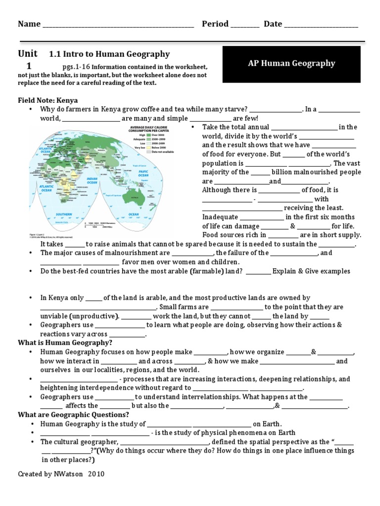 ch1 1-Worksheet | PDF | Geography | Science