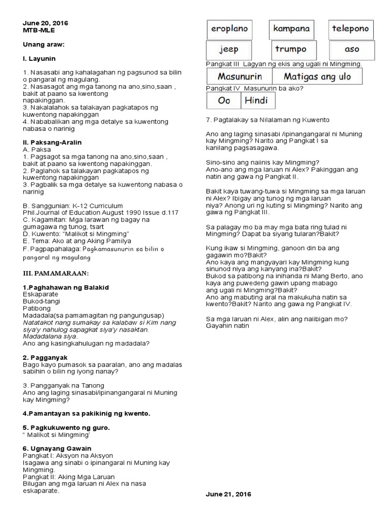 June 20 MTB Week 2 | PDF