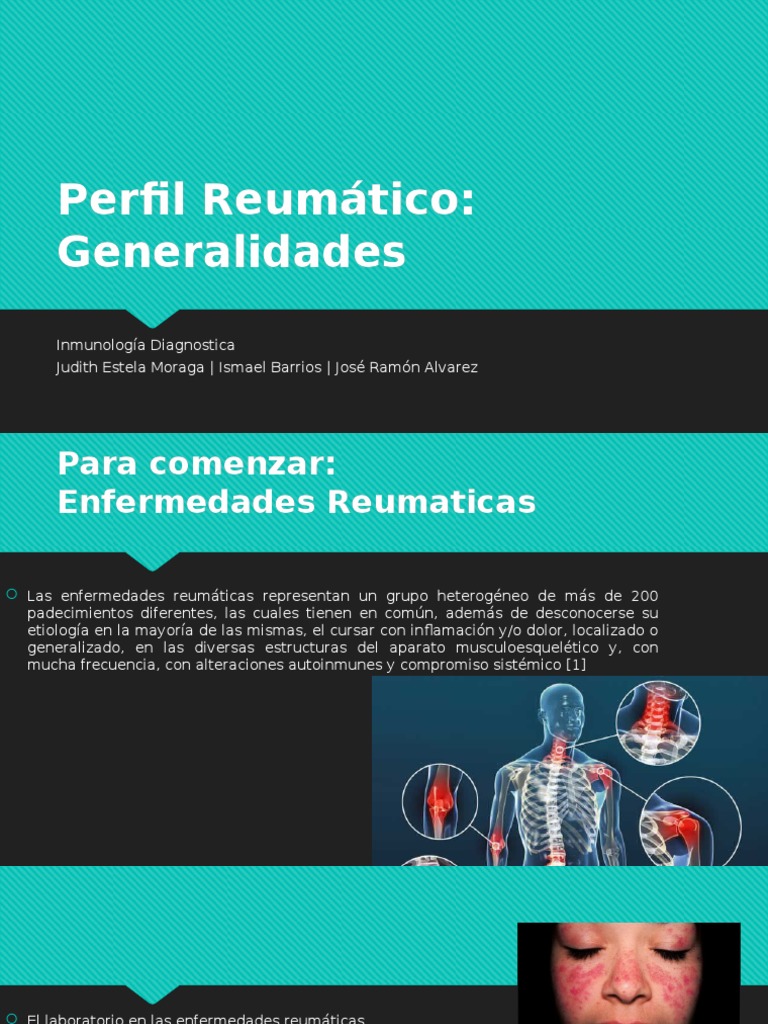 Perfil Reumático.pptx | Artritis reumatoide | Especialidades médicas
