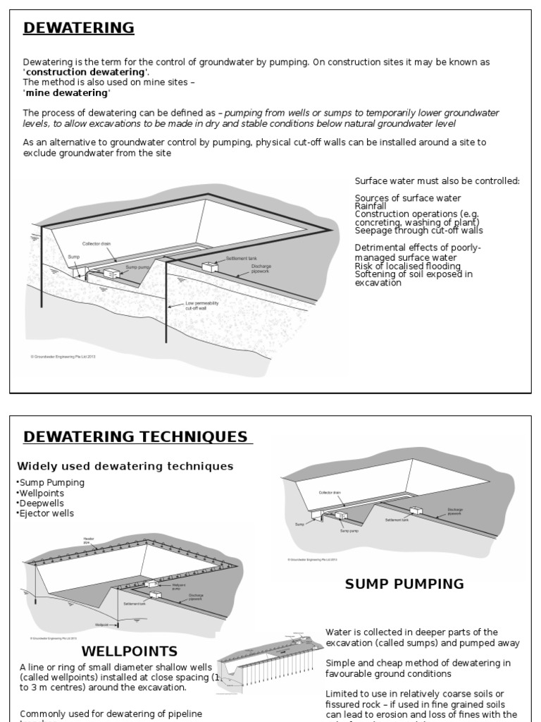 Dewatering | PDF | Environmental Remediation | Groundwater