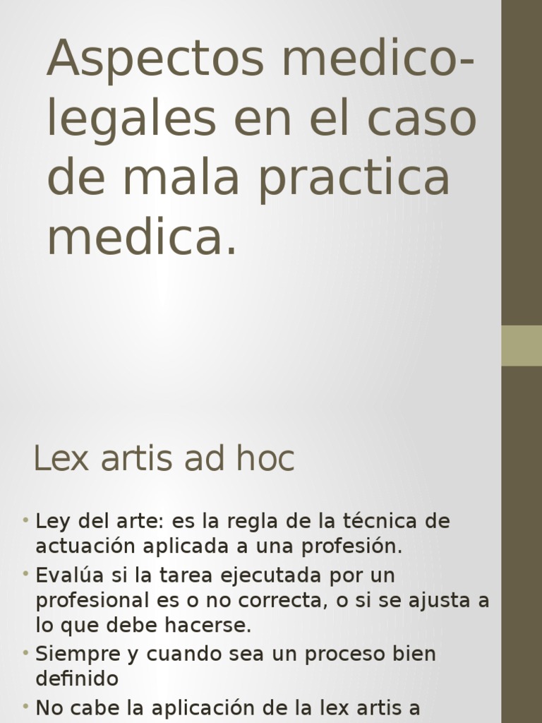 03 Lex Artis | PDF | Medicina | Medicina CLINICA