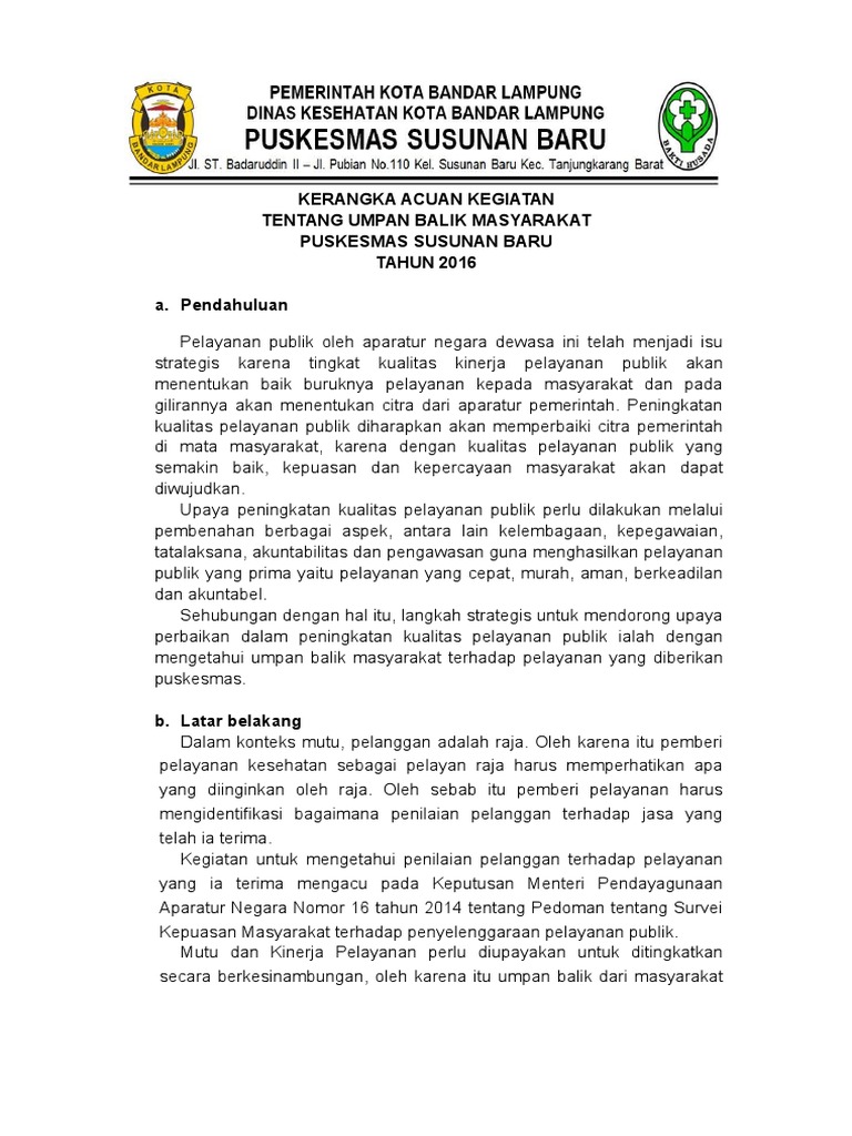 Kak Umpan Balik | PDF