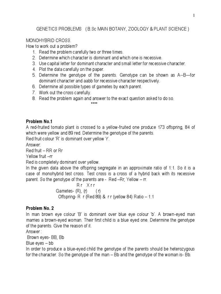 Chi-Square Test in Genetics Problems | PDF | Dominance (Genetics ...