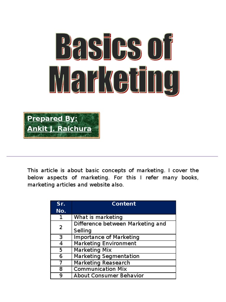 Basics of Marketing | Pricing | Sales