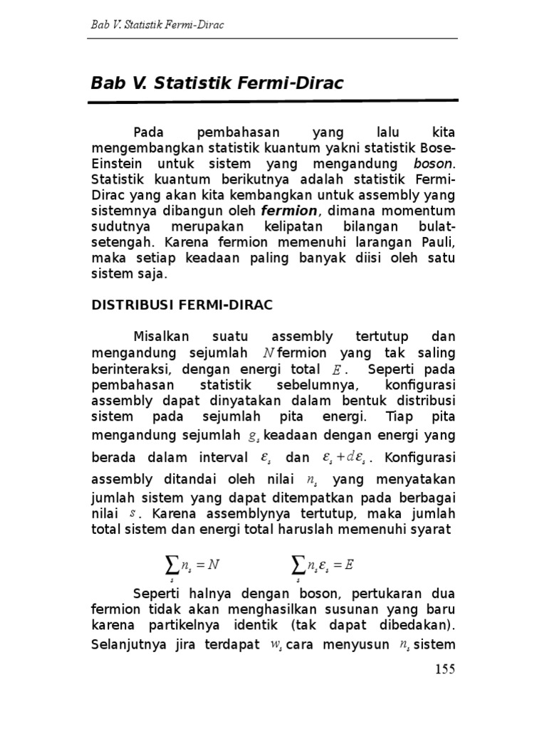 Statistik Fermi Dirac | PDF | Seni | Sains & Matematika