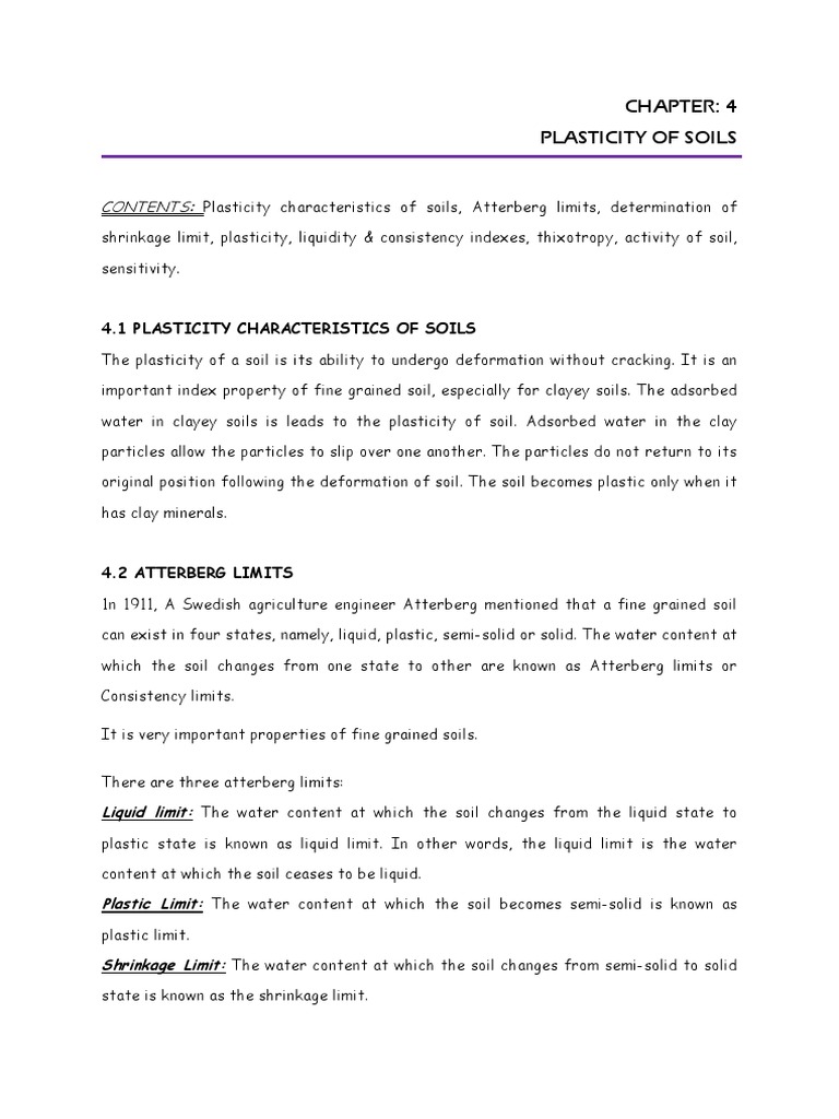 Understanding Soil Plasticity and Atterberg Limits | PDF | Solid ...
