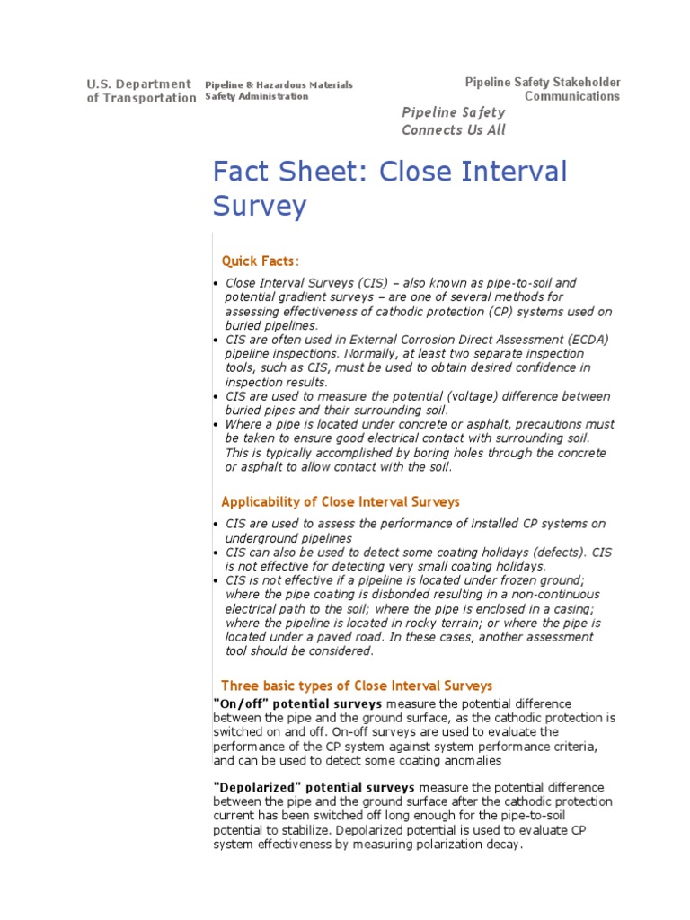Close Interval Survey | PDF | Pipeline Transport | Industries