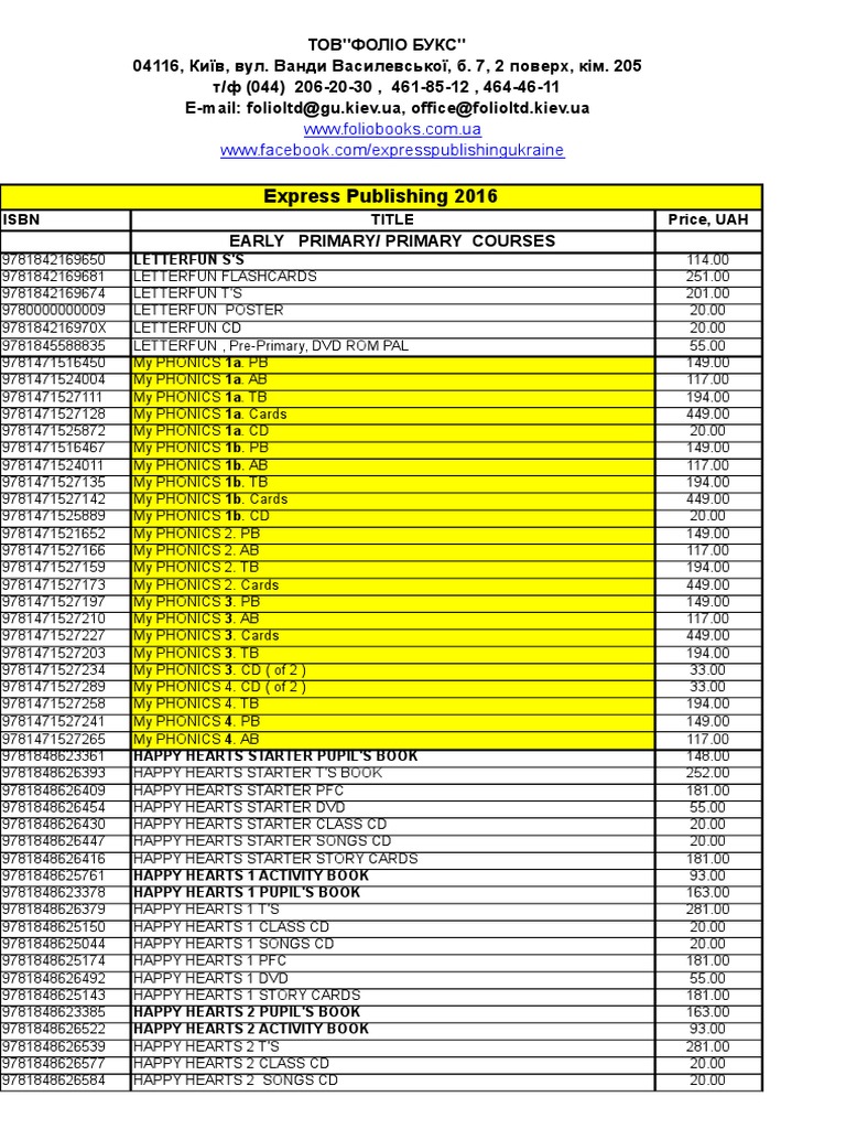 Express Publishing 2016