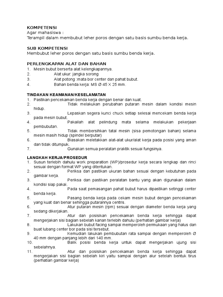 Job Bubut Silindris | PDF