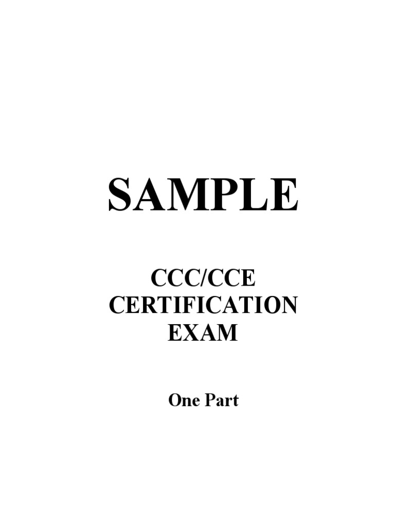 CCC CCE Sample Exam | PDF | Fahrenheit | Interest