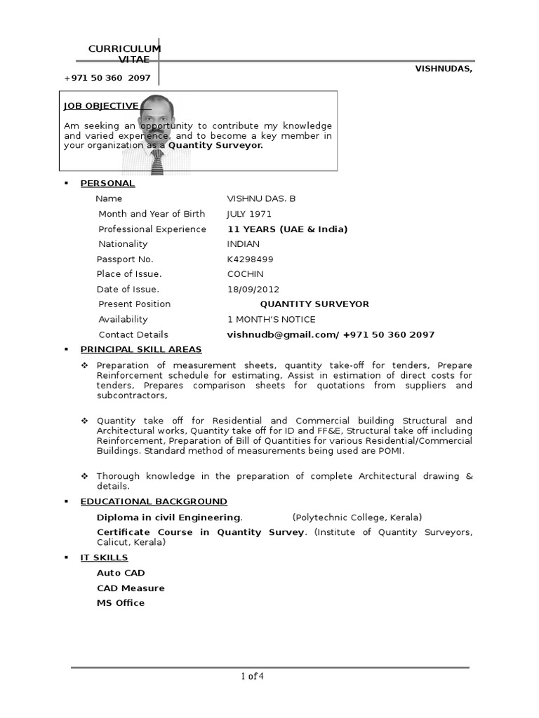 QS CV Vishnu | PDF | Dubai | Oman