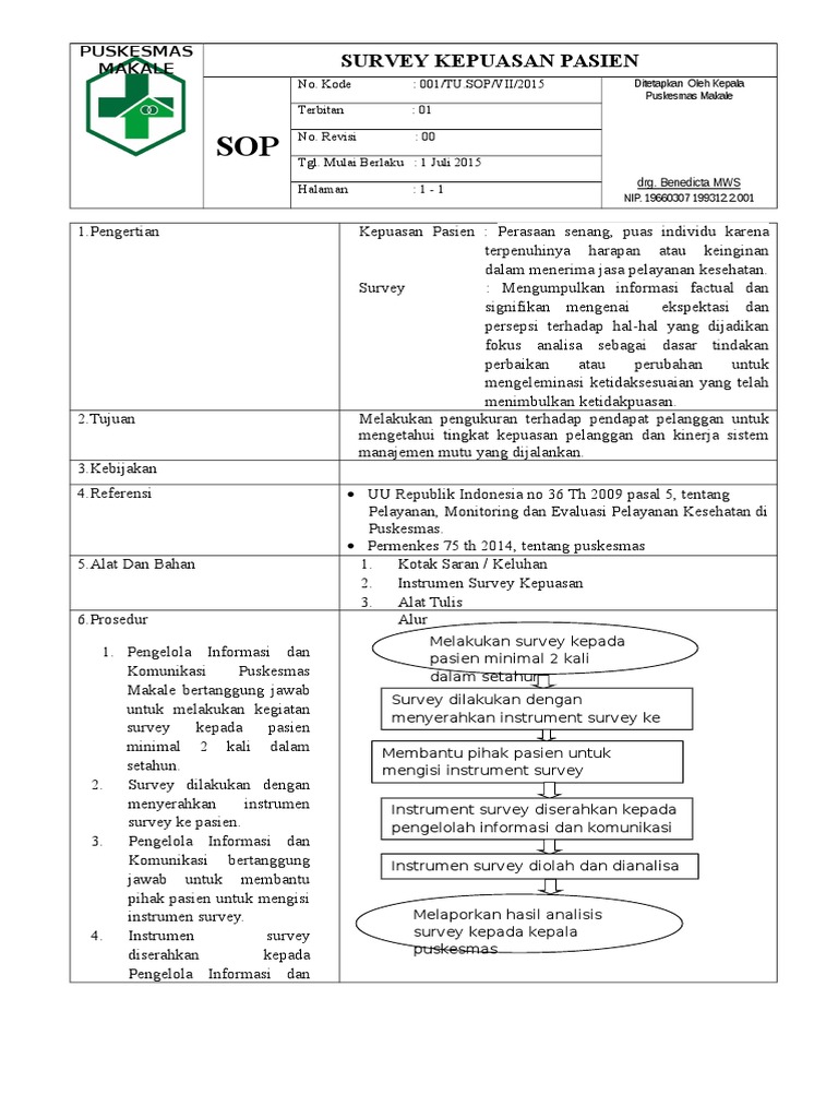 Sop Survey Kepuasan Pelanggan | PDF