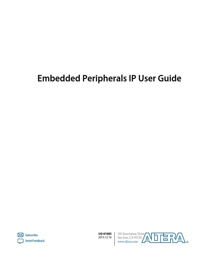 Embedded Peripherals IP User Guide | PDF | Application Programming ...