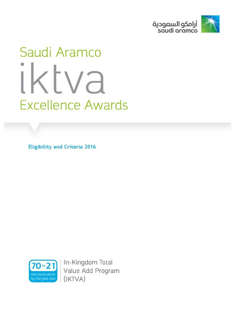 Iktva Awards Criteria | PDF | Saudi Arabia | Supply Chain