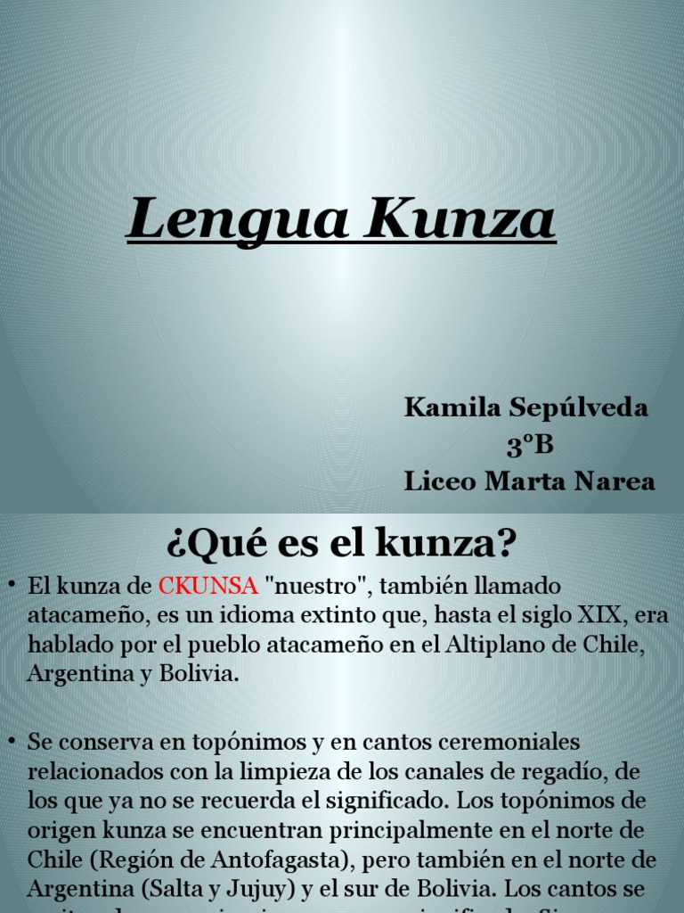Lengua Kunza | PDF