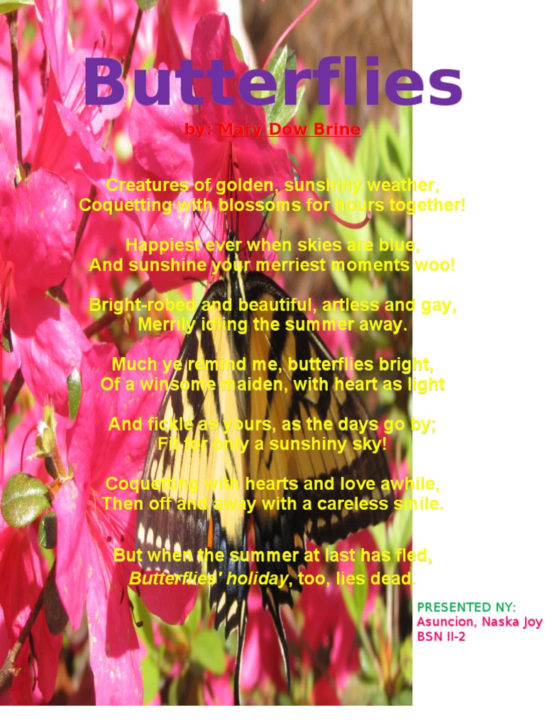 Butterfly Poem | PDF