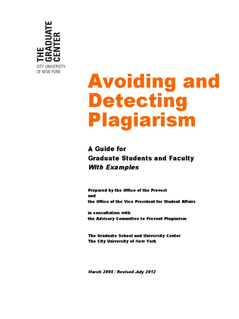 Avoiding Plagiarism | PDF | Academic Dishonesty | Plagiarism