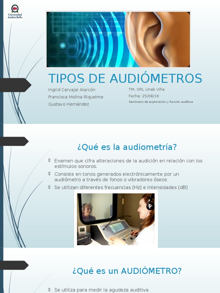 Tipos de Audiómetros y su Uso | PDF | Diagnostico medico | Decibel